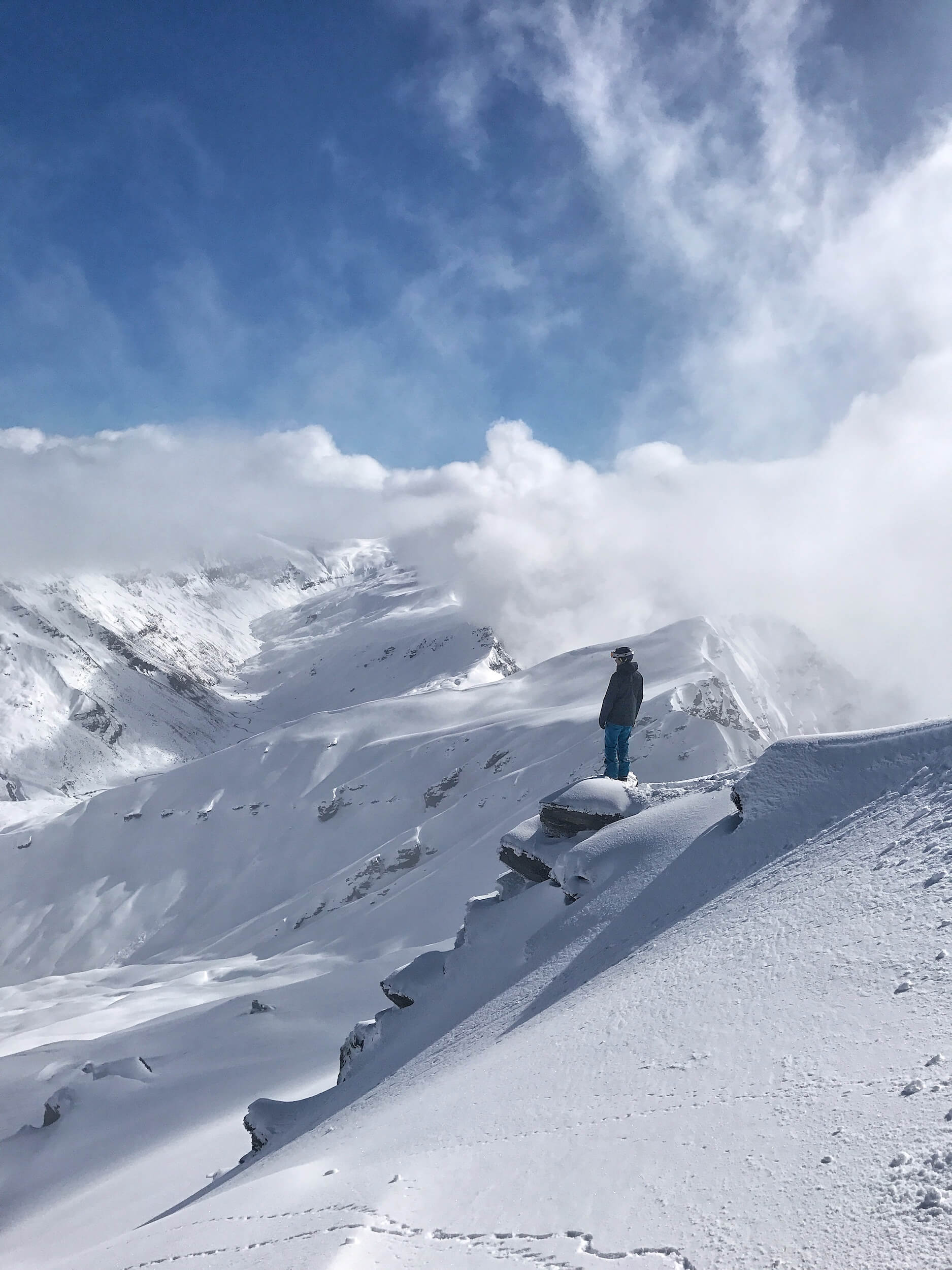 Snowboarding and Skiing at Treble Cone, Wanaka, New Zealand